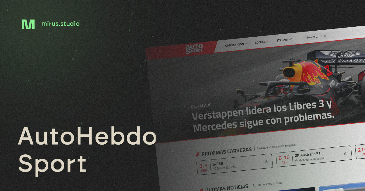 Project: AutoHebdo Sport | Mirus Studio